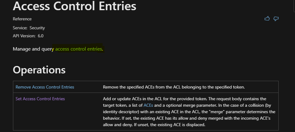 Broken hyperlink for Access Control Entries · Issue #543 · MicrosoftDocs/vsts-rest-api-specs ...