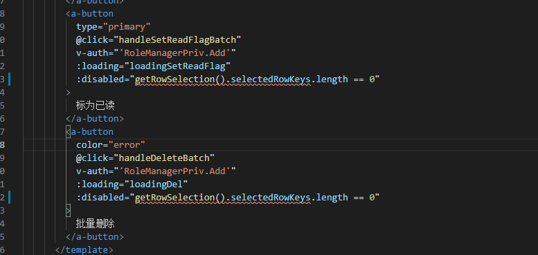 Table 的 getSelectRowKeys()不能双向数据绑定吗？ · Issue #1117 · vbenjs/vue-vben-admin · GitHub
