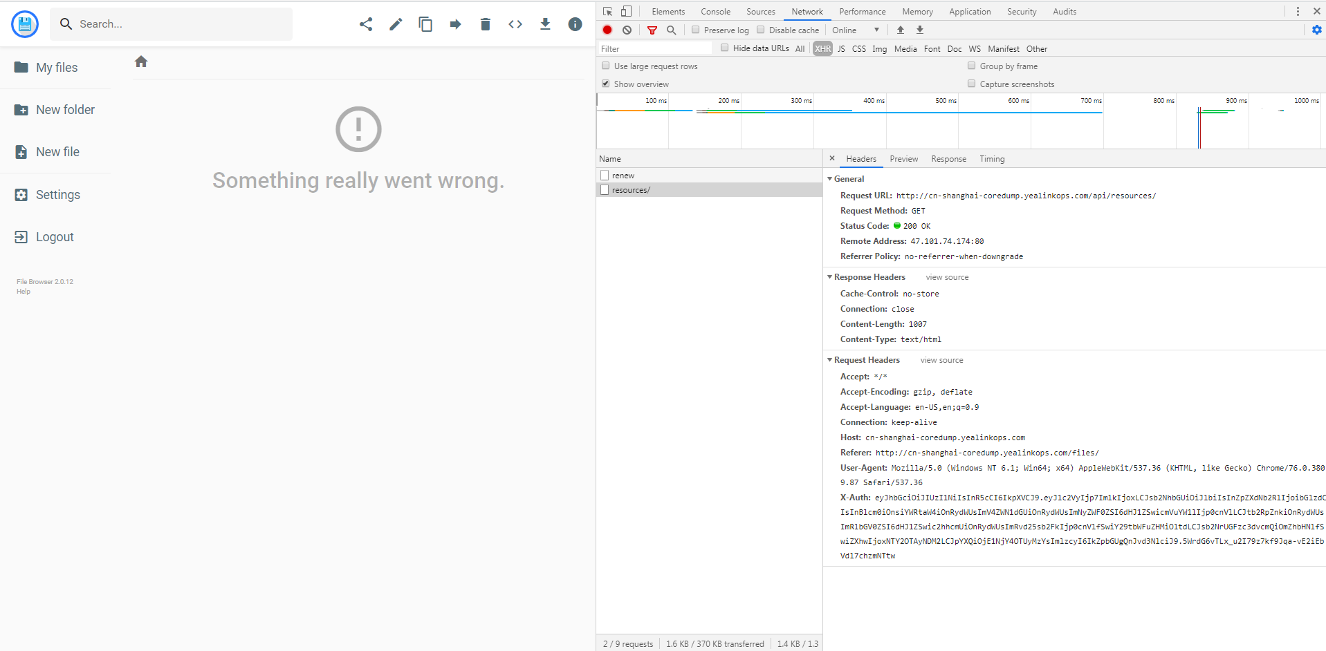 get wrong in home page · Issue #850 · filebrowser/filebrowser · GitHub