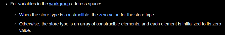 Clarify atomics initialization for variables in workgroup address space · Issue #2811 · gpuweb ...