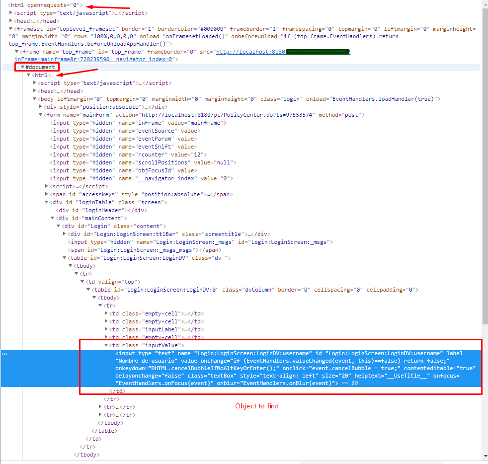 Problem When Try To Find A Object Into A Document Html · Issue 7011 5396