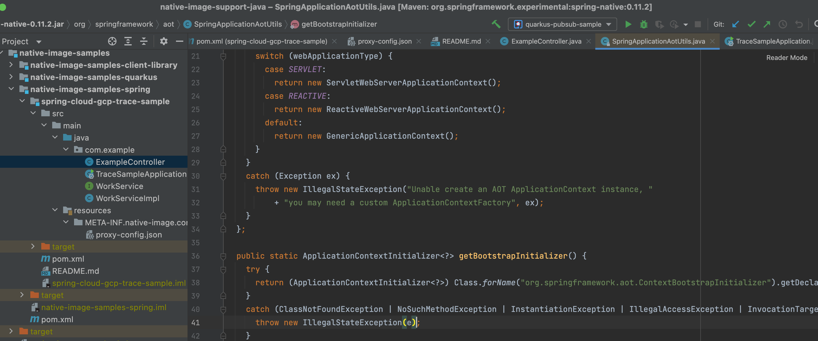 native-image-samples-spring/spring-cloud-gcp-trace-sample throws ClassNotFoundException · Issue ...