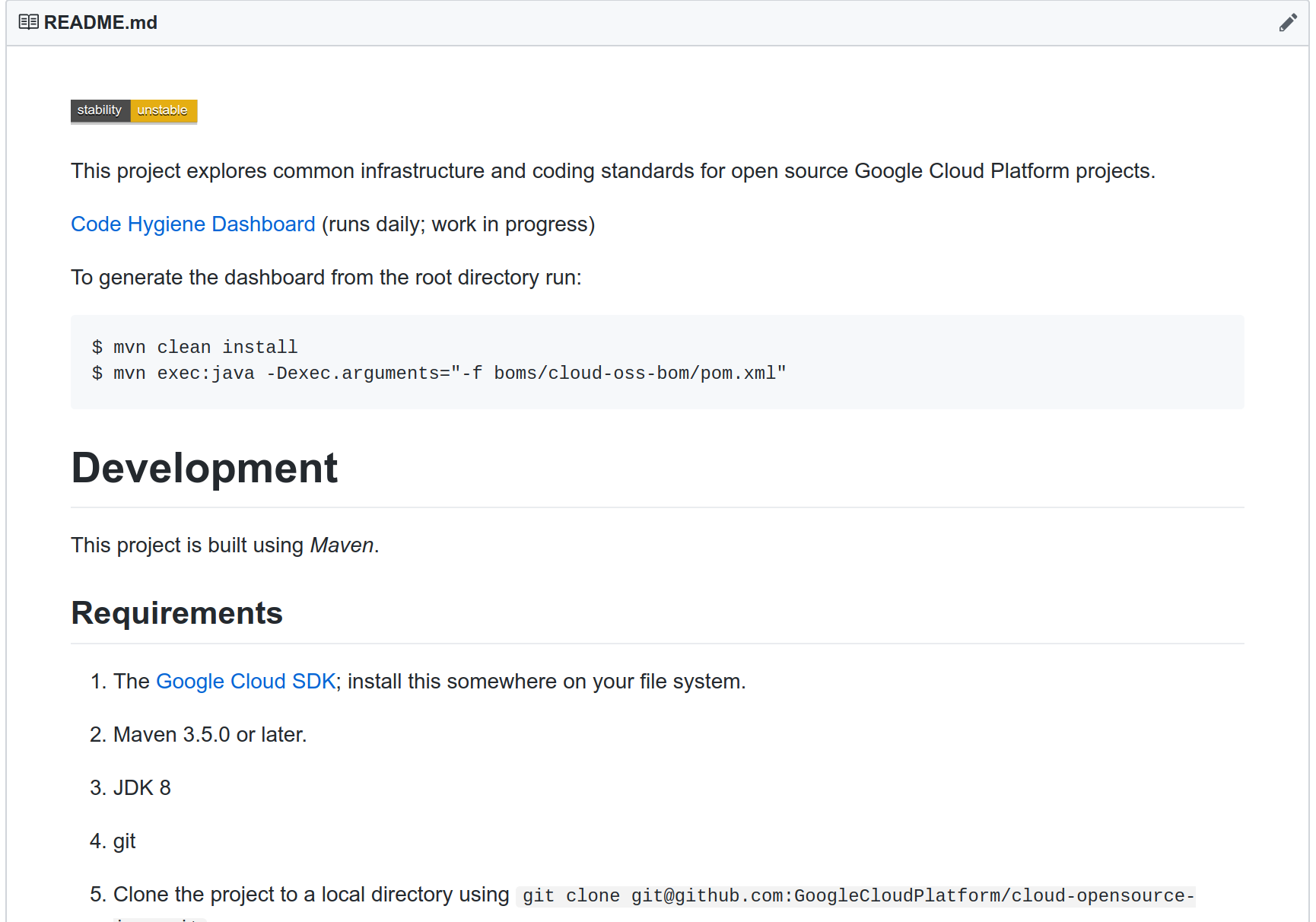 Add index to README.md · Issue #583 · GoogleCloudPlatform/cloud-opensource-java · GitHub