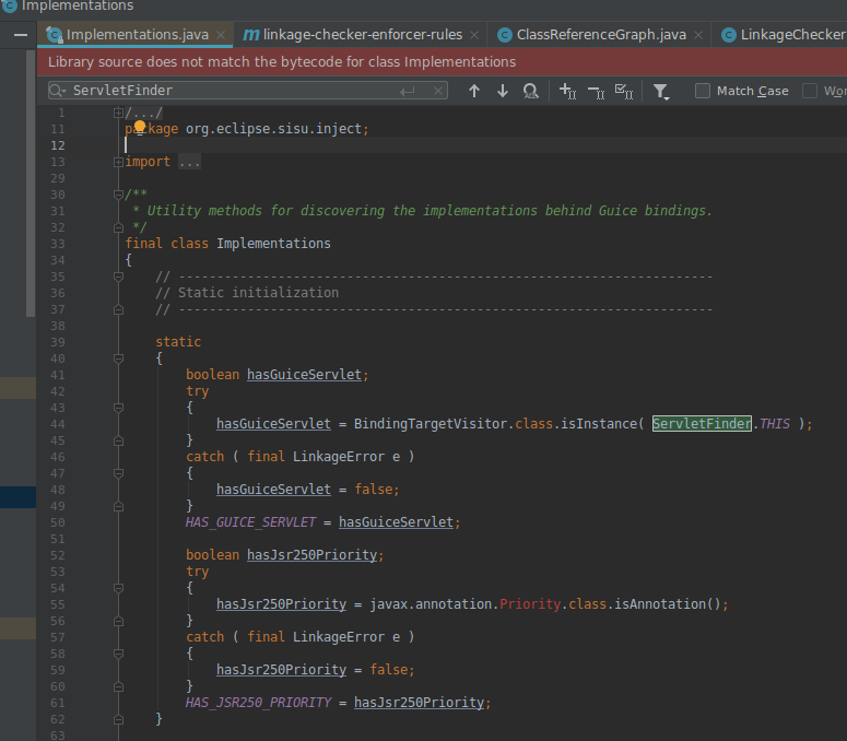 Special handling for classes catching LinkageError · Issue #804 ...