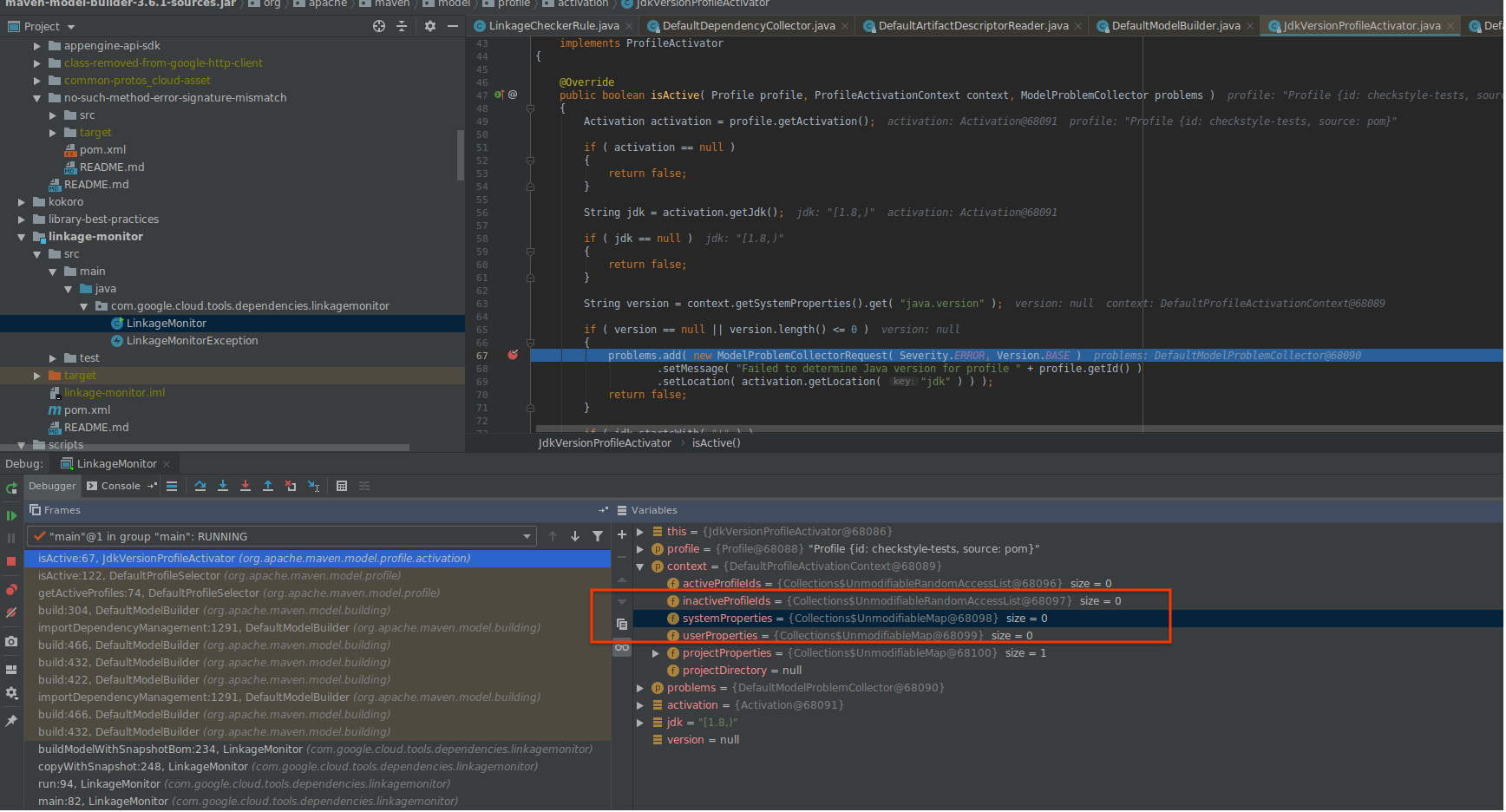 Linkage Monitor cannot determine Java version for profile activation · Issue #923 ...