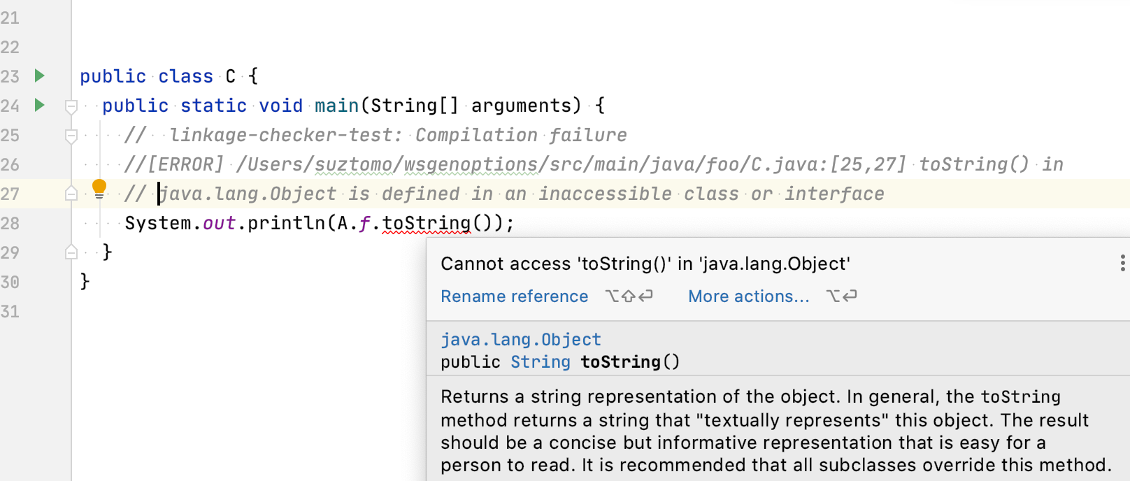 Private subclasses of public classes should not be reported as linkage errors · Issue #1608 ...