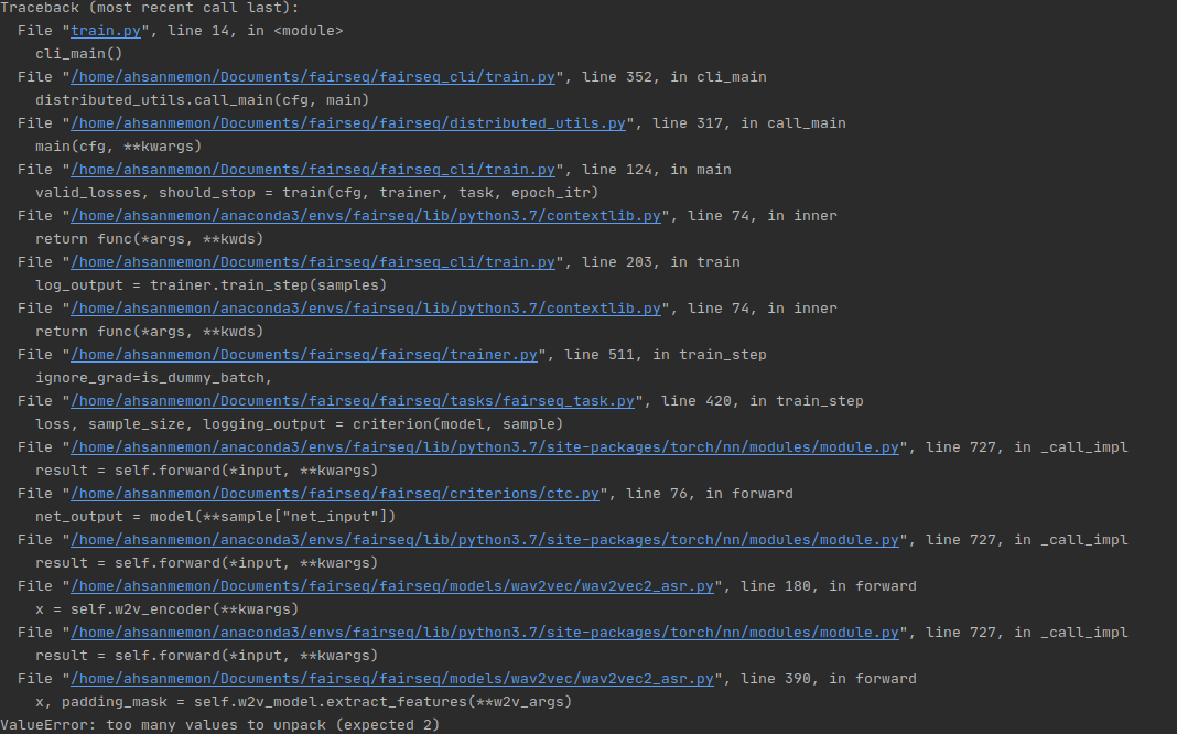Using Pretrained Model to Finetune Librispeech gives an error. · Issue #2887 · facebookresearch ...