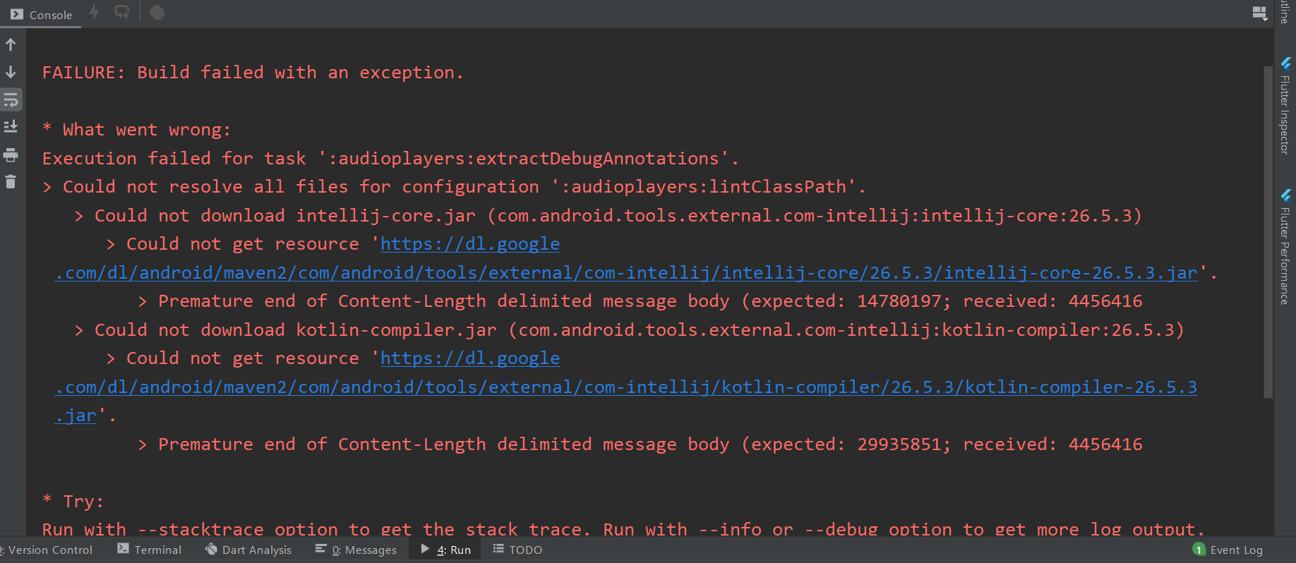 Execution failed for task ':audioplayers:extractDebugAnnotations' · Issue #566 · bluefireteam ...