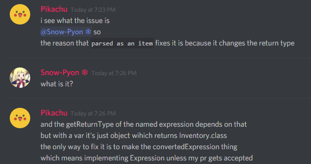 Named expression returns an inventory when used with variables · Issue #1138 · SkriptLang/Skript ...