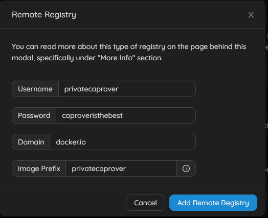 [Deployment Issue] Unable to add remote registry for Docker Hub to pull private images · Issue ...