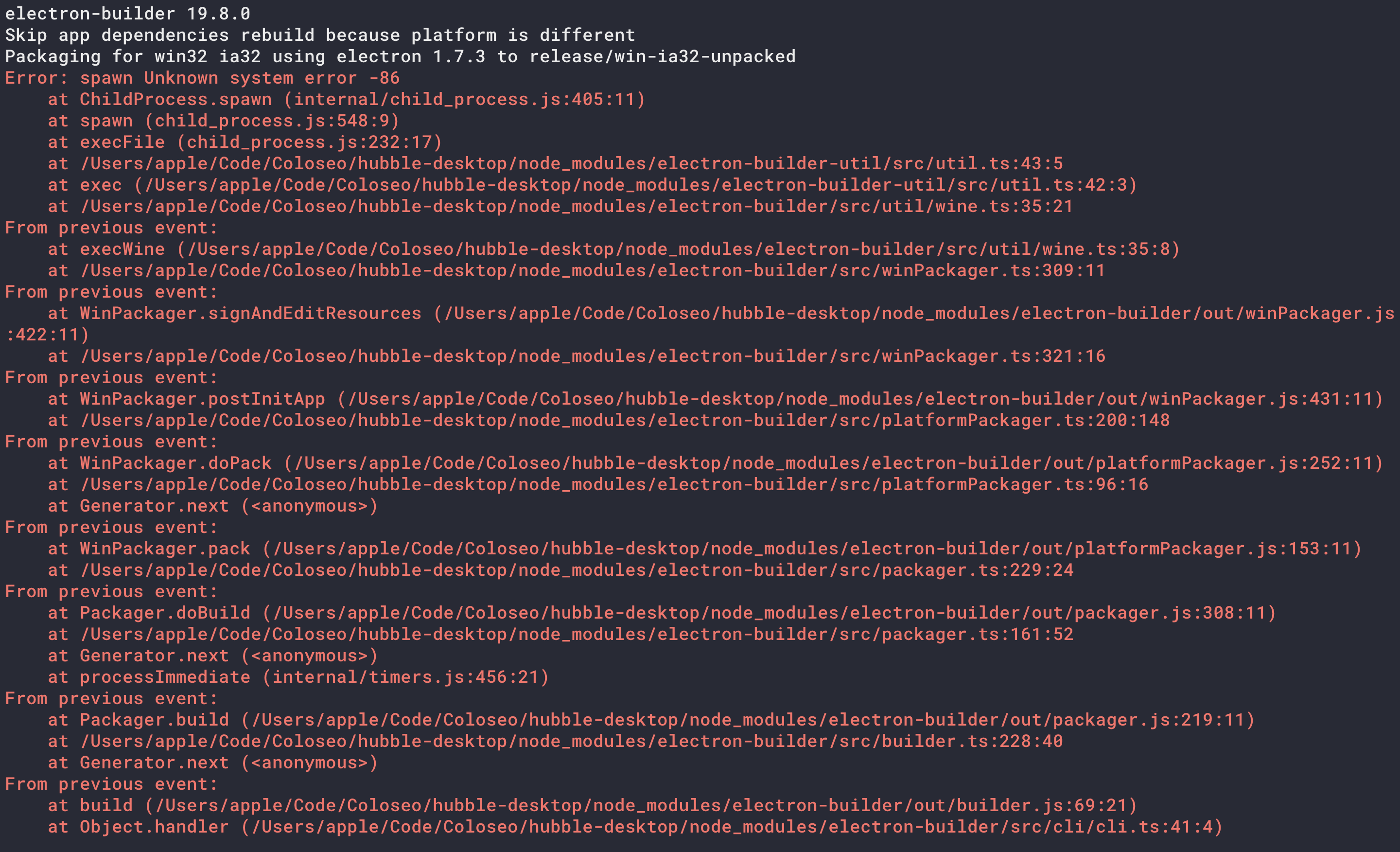 Package Win 32 Error · Issue 4937 · Electron Userland Electron Builder · Github