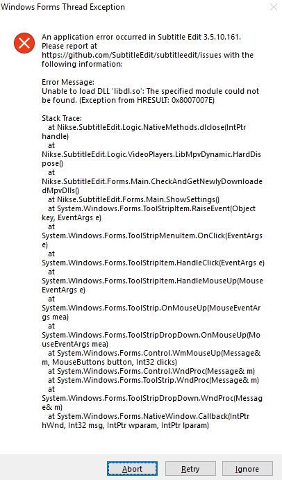 Crash when using point sync · Issue #3781 · SubtitleEdit/subtitleedit · GitHub
