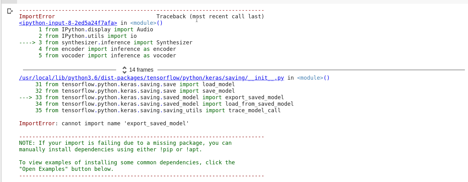 demo_toolbox_collab.ipynb Dependencies error · Issue #359 · CorentinJ/Real-Time-Voice-Cloning ...