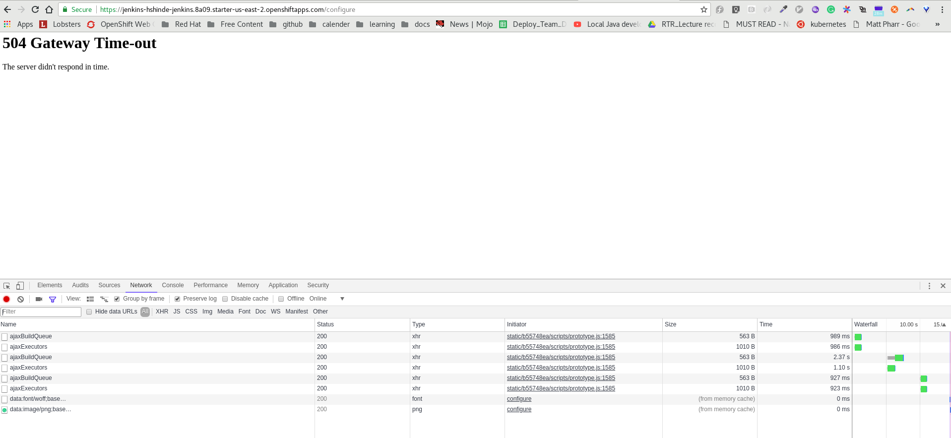 HTTP 504 with jenkins.openshift.io · Issue #3390 · openshiftio/openshift.io · GitHub