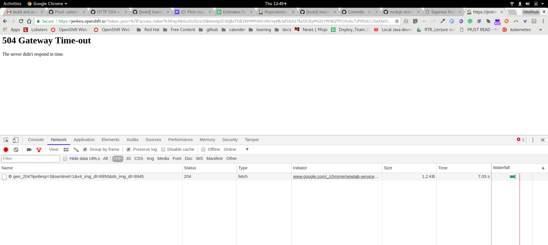 HTTP 504 with jenkins.openshift.io · Issue #3390 · openshiftio/openshift.io · GitHub