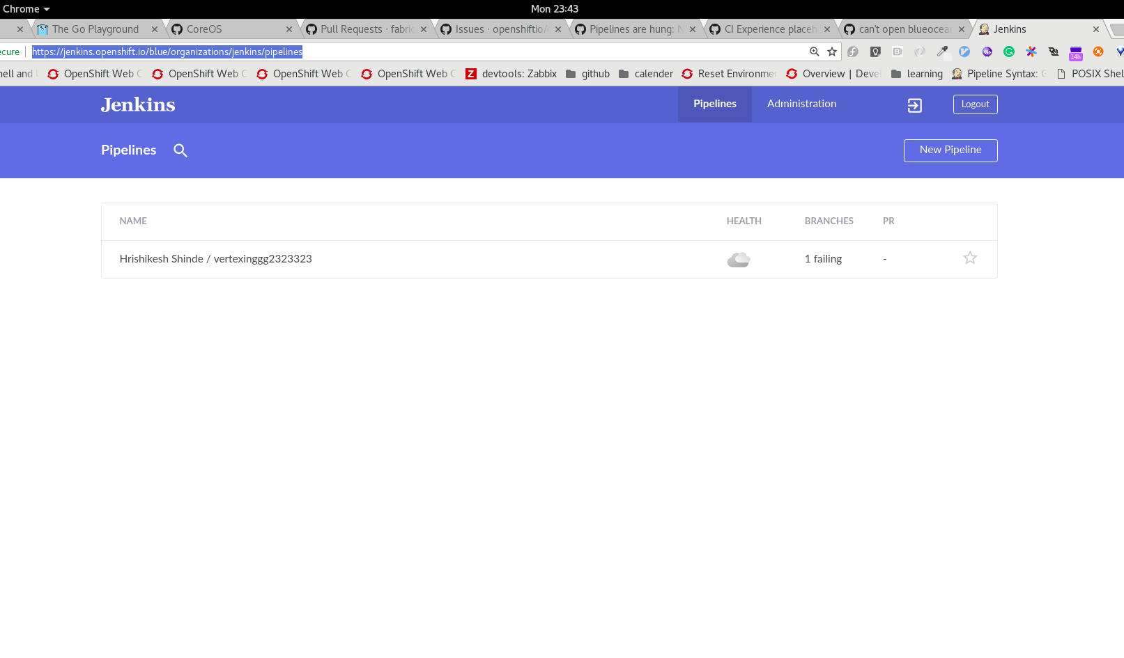 can't open blueocean UI · Issue #2120 · openshiftio/openshift.io · GitHub