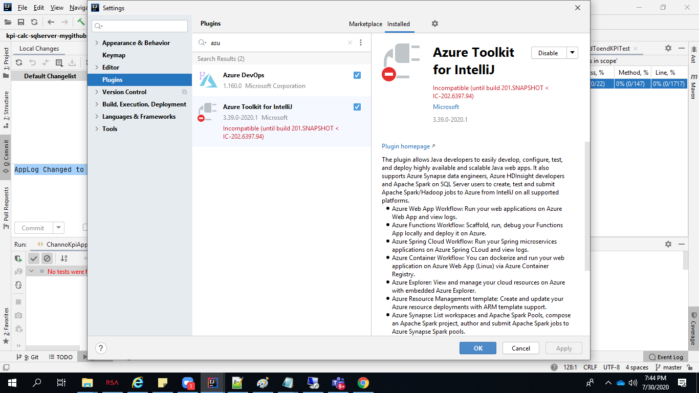 Azure Toolkit Incomaptible · Issue #4524 · microsoft/azure-tools-for-java · GitHub