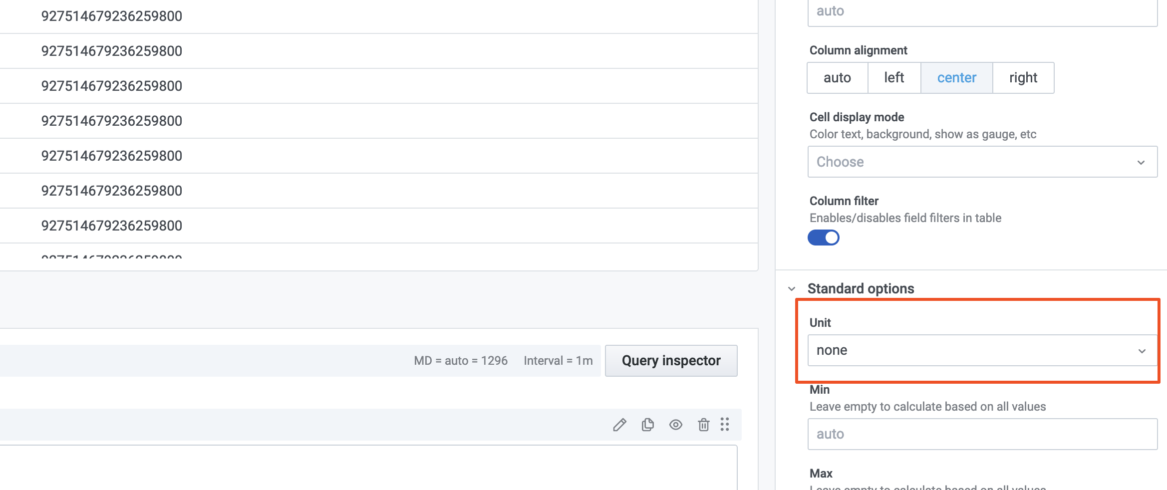 Plugins Table Unit Maximum 16 digits，Database bigint will be truncated · Issue #67085 · grafana ...