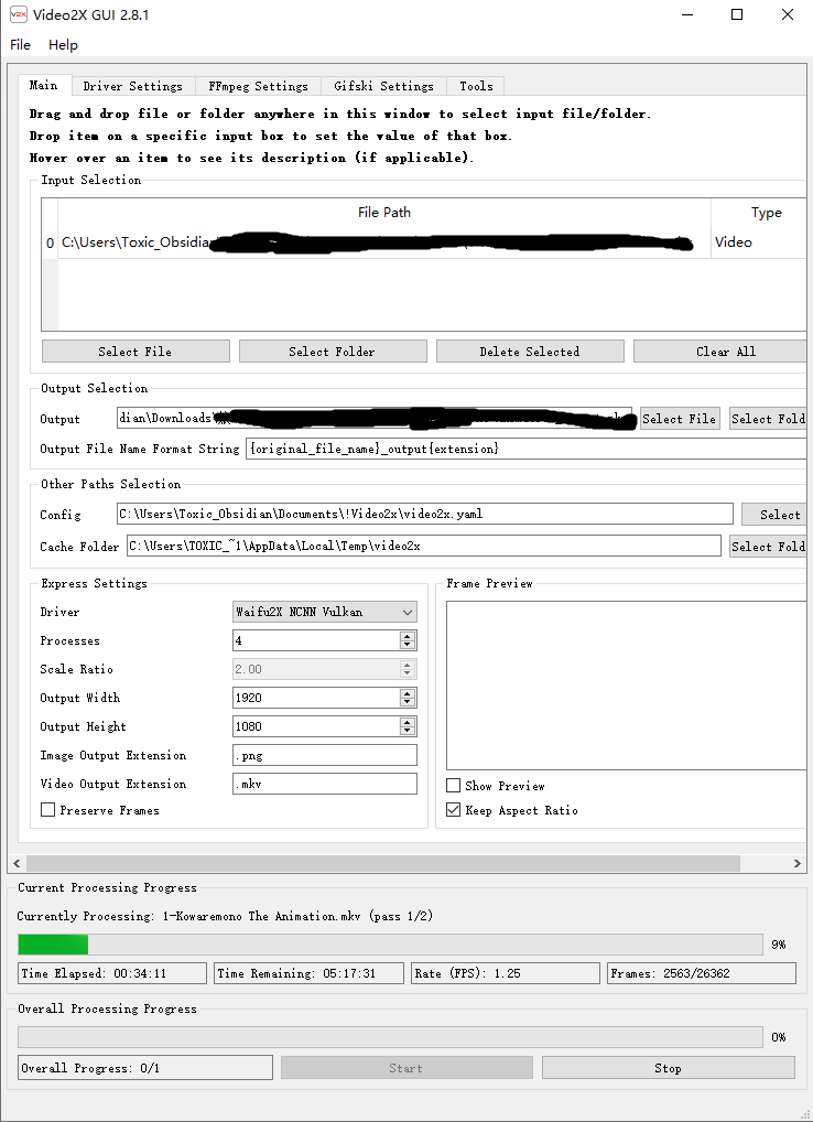 Waifu2x-NCNN-Vulkan cannot implement multi-threading · Issue #563 · k4yt3x/video2x · GitHub