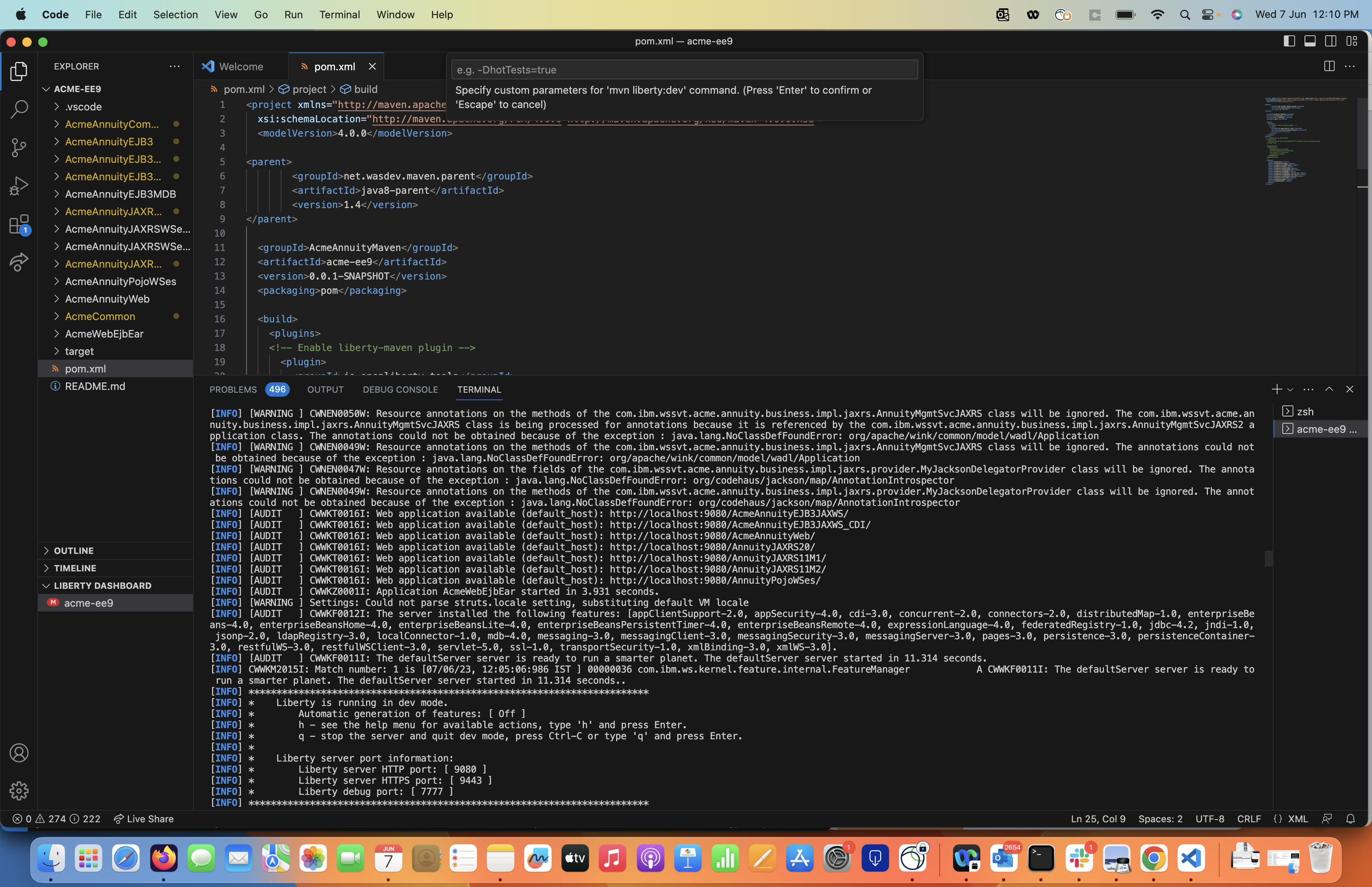 SVT:Cannot start one of the projects in Acme in the Liberty Dashboard · Issue #251 · OpenLiberty ...