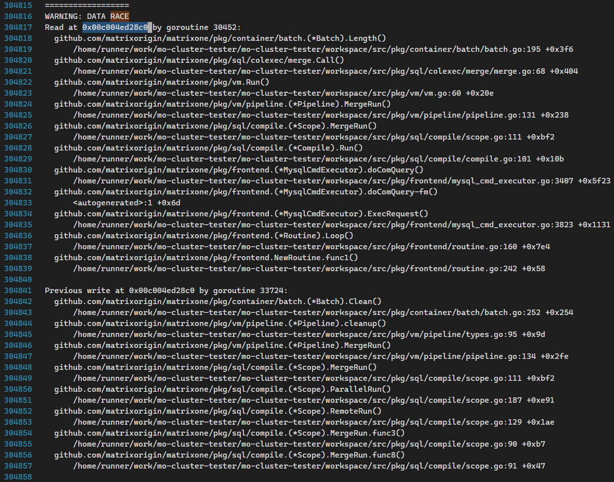 [bug] Data Race In `batch` · Issue 6905 · Matrixorigin Matrixone · Github