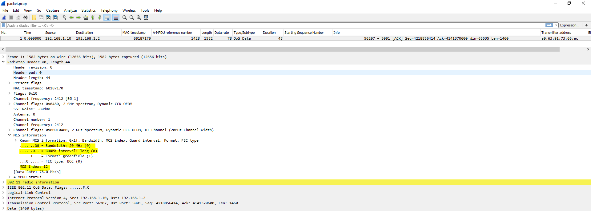 Errror In Decoding Mcs Information In Radiotap Header · Issue 2758 · Secdevscapy · Github
