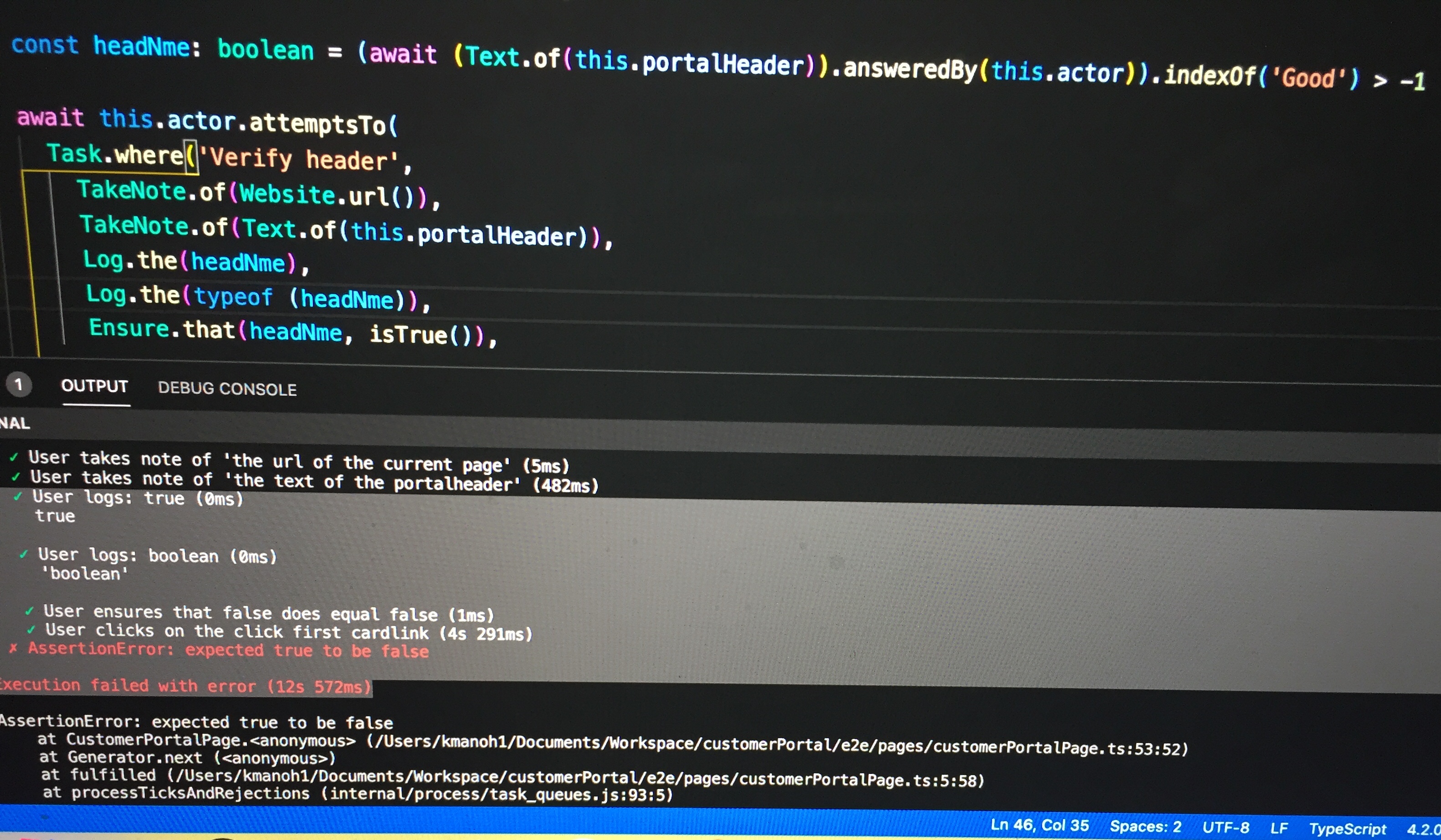 IsTrue() is not working as expected · Issue #719 · serenity-js/serenity-js · GitHub