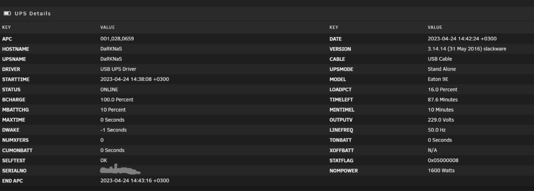 Eaton 9E2000I unknown device and ups model · Issue #1925 · networkupstools/nut · GitHub
