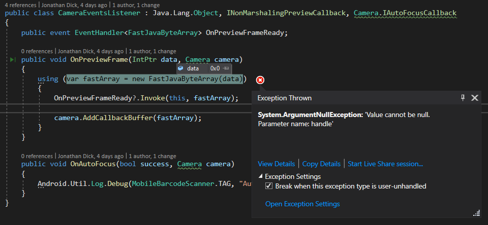 Crash on Android in v3.0 beta · Issue #872 · Redth/ZXing.Net.Mobile · GitHub
