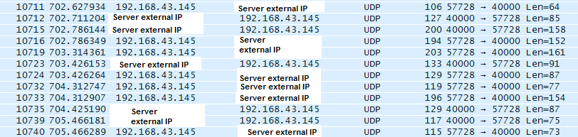 Constant and rapid UDP exchange between SoftEther server and client ...