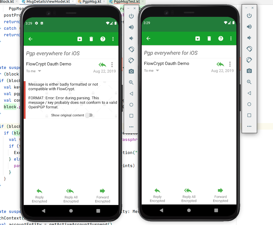 Kotlin decryption. Fix displaying decryption errors · Issue #1355 · FlowCrypt/flowcrypt-android ...