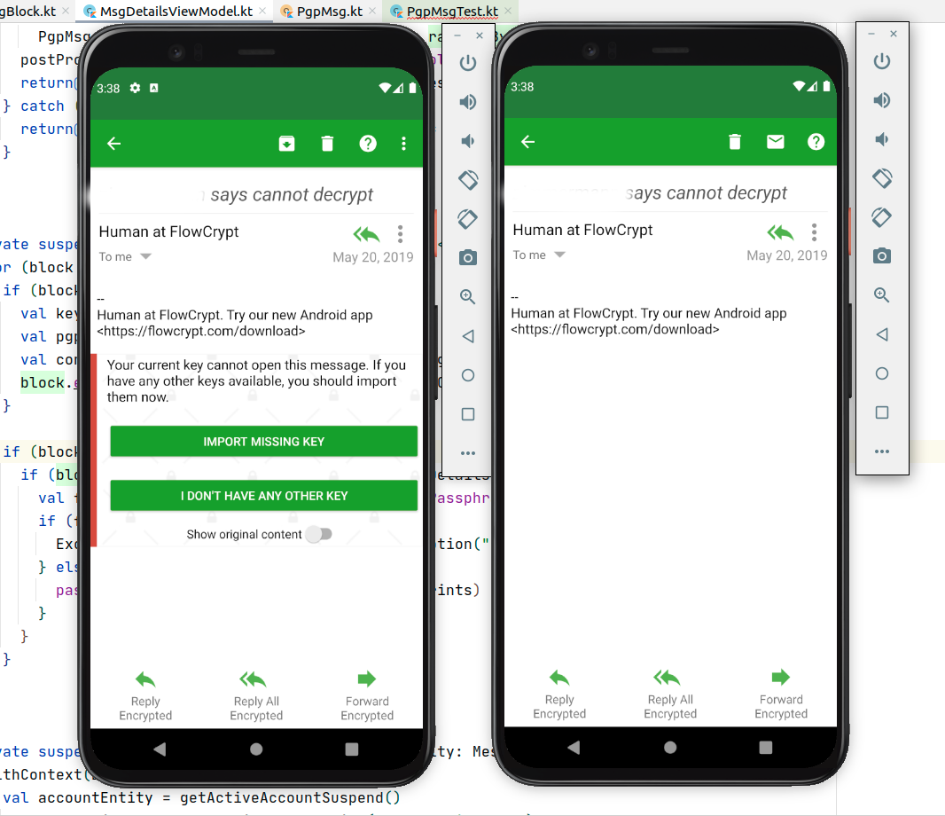 Kotlin decryption. Fix displaying decryption errors · Issue #1355 · FlowCrypt/flowcrypt-android ...