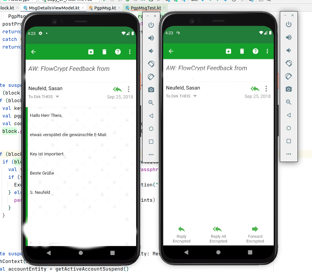 Kotlin decryption. Fix displaying decryption errors · Issue #1355 · FlowCrypt/flowcrypt-android ...