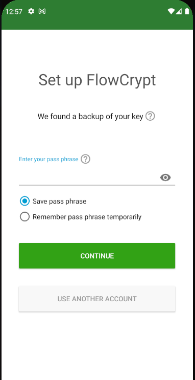 better wording for pass phrase storage selection · Issue #1330 · FlowCrypt/flowcrypt-android ...