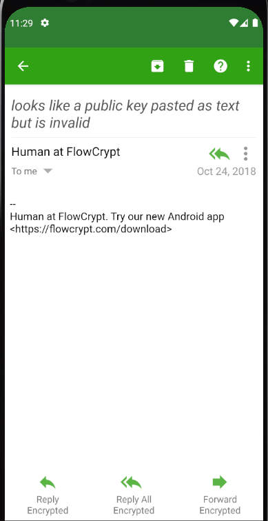 Migration to PGPainless. Message details. "looks like a public key pasted as text but is invalid ...