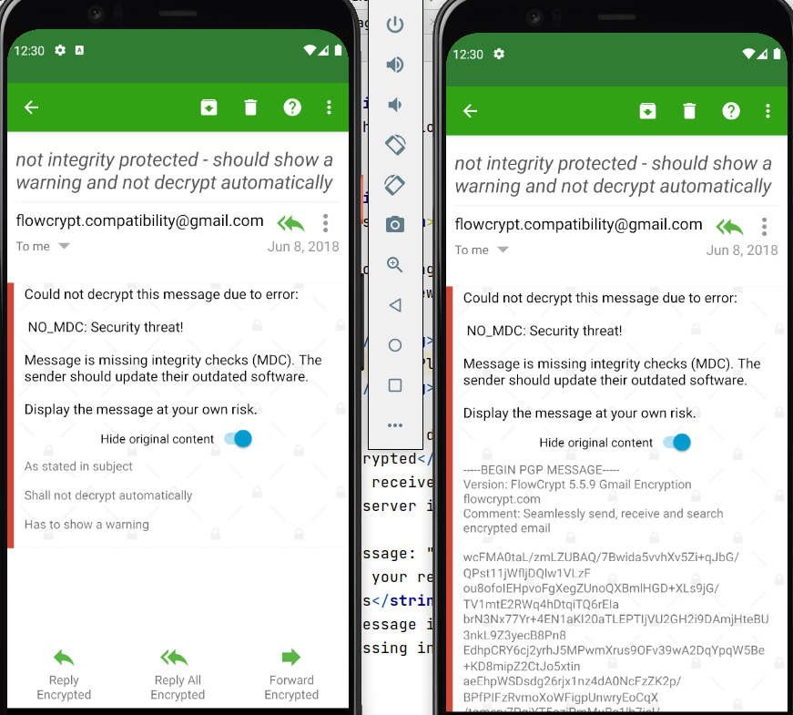 Kotlin decrypt: rendering of MDC error · Issue #1363 · FlowCrypt/flowcrypt-android · GitHub