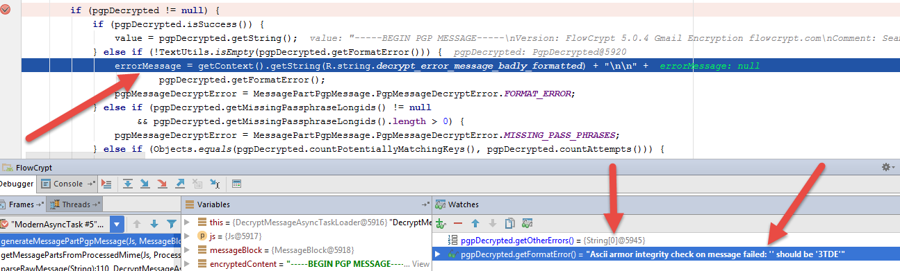 cannot decrypt message - error handling · Issue #104 · FlowCrypt/flowcrypt-android · GitHub