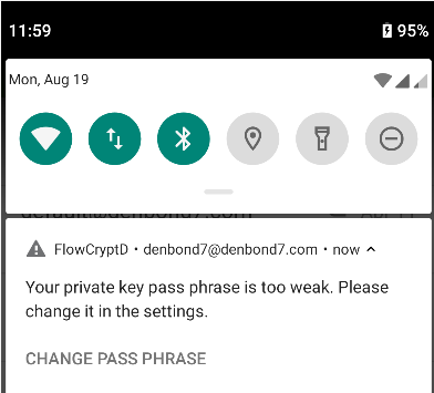 Pass phrase strength should be properly checked before encrypting · Issue #606 · FlowCrypt ...