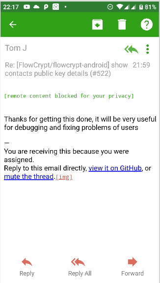 reply/reply-all/forward options on top · Issue #693 · FlowCrypt/flowcrypt-android · GitHub