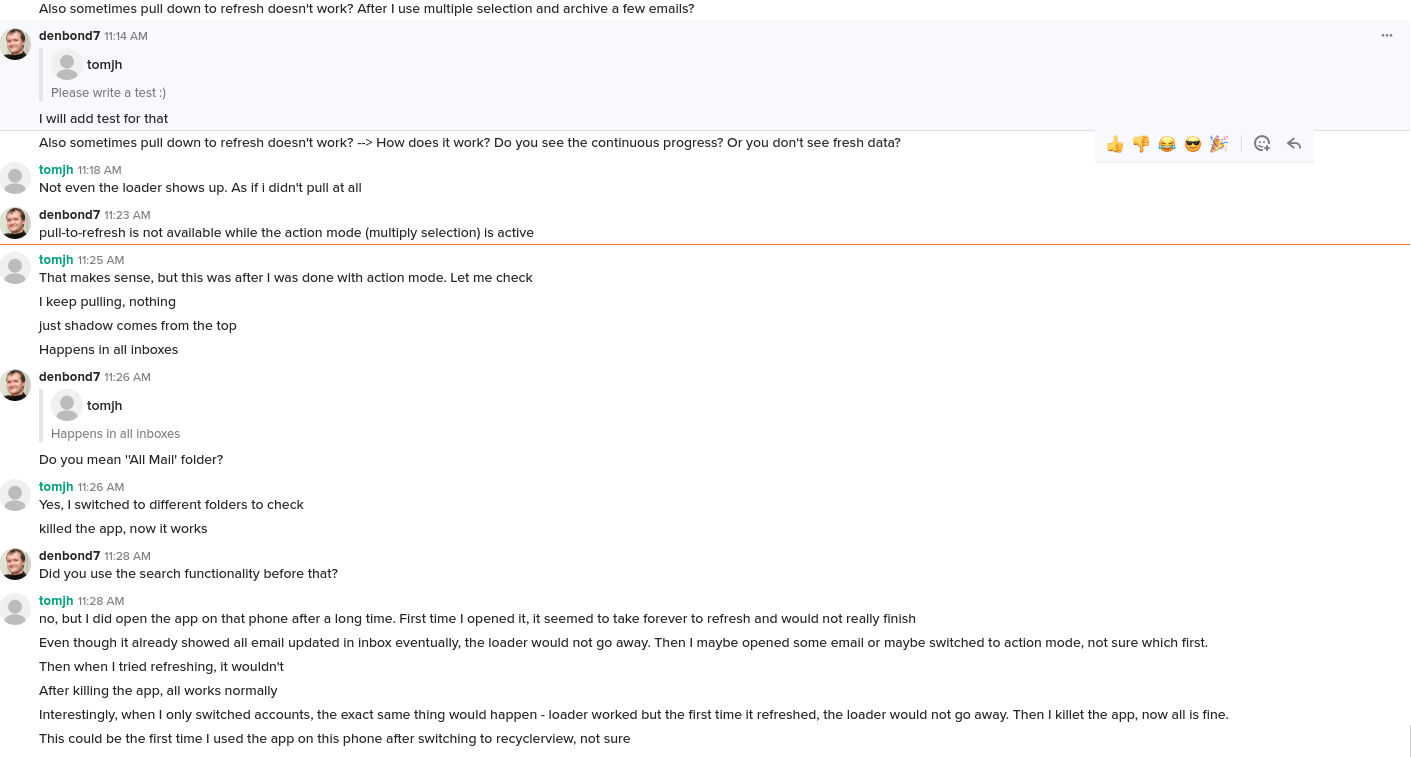 Fix pull-to-refresh functionality after switching between accounts · Issue #822 · FlowCrypt ...