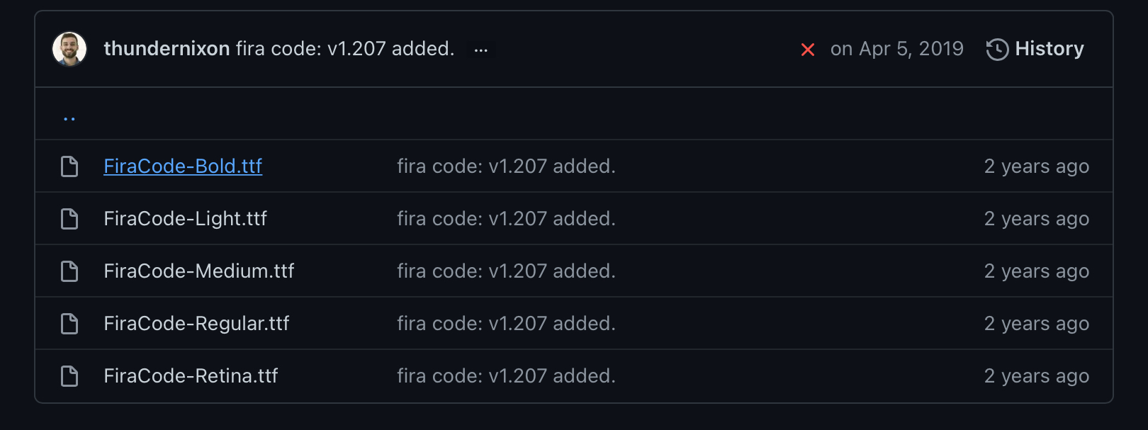 Firacode outdated · Issue #3098 · google/fonts · GitHub