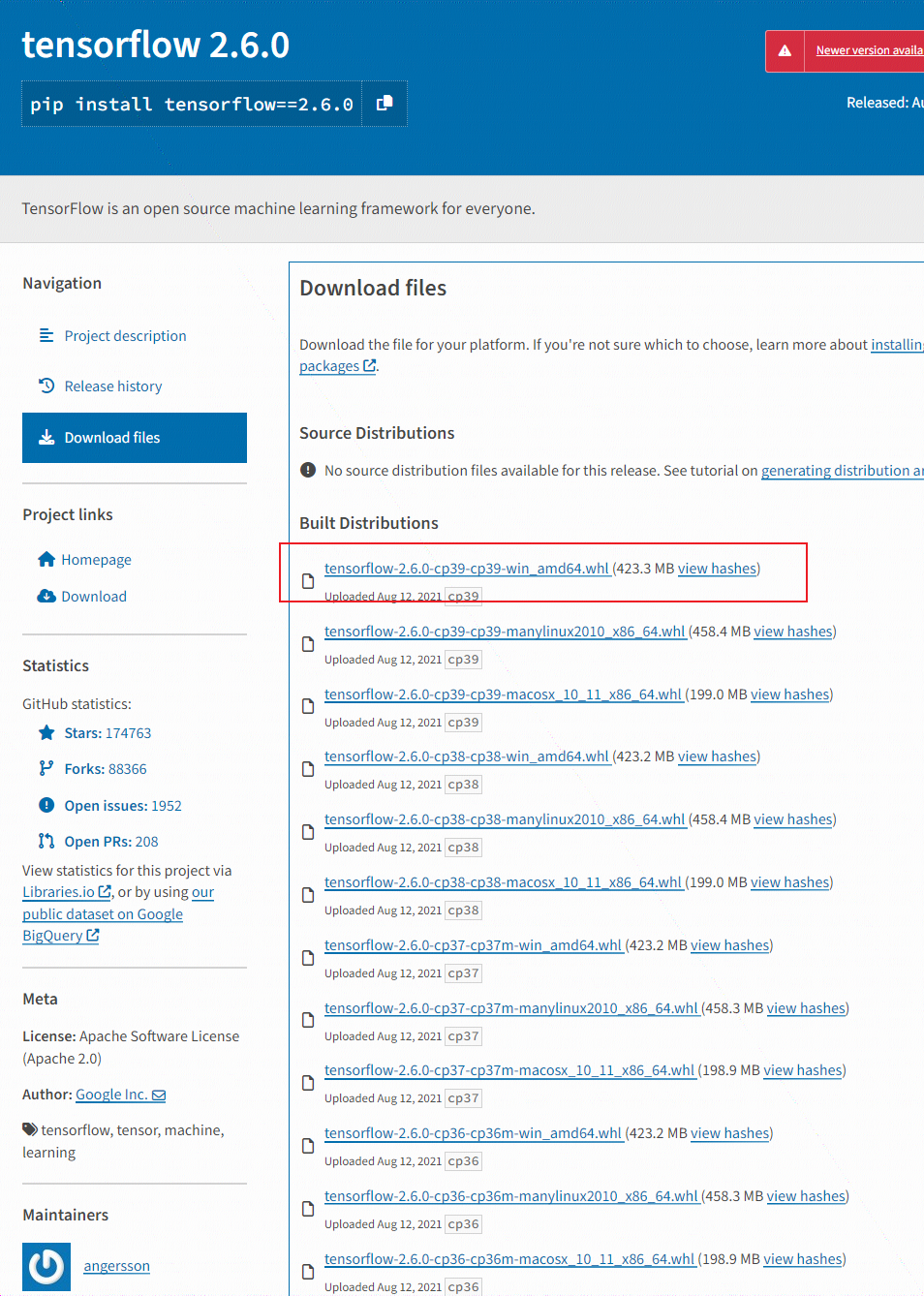 Python310时,tf支持版本最低是280,setup中却只能等于260 · Issue 1821 · Hankcshanlp · Github 0281