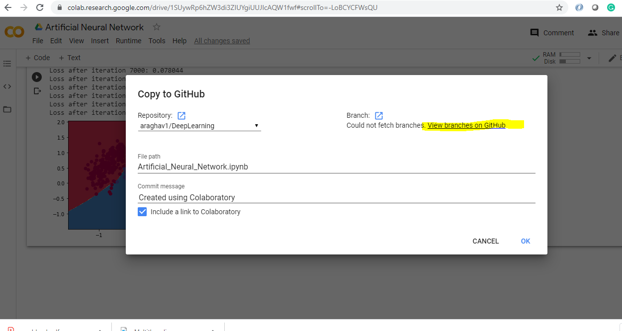 Could not fetch branches · Issue #219 · googlecolab/colabtools · GitHub