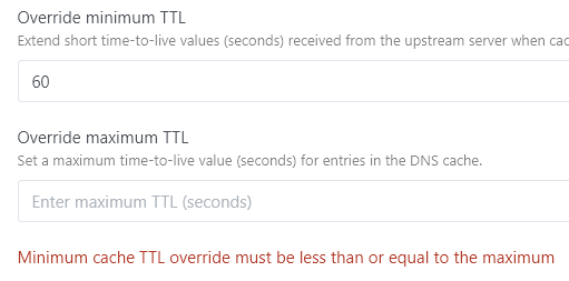 DNS cache config: impossible to override minimum TTL without overriding max TTL · Issue #6409 ...