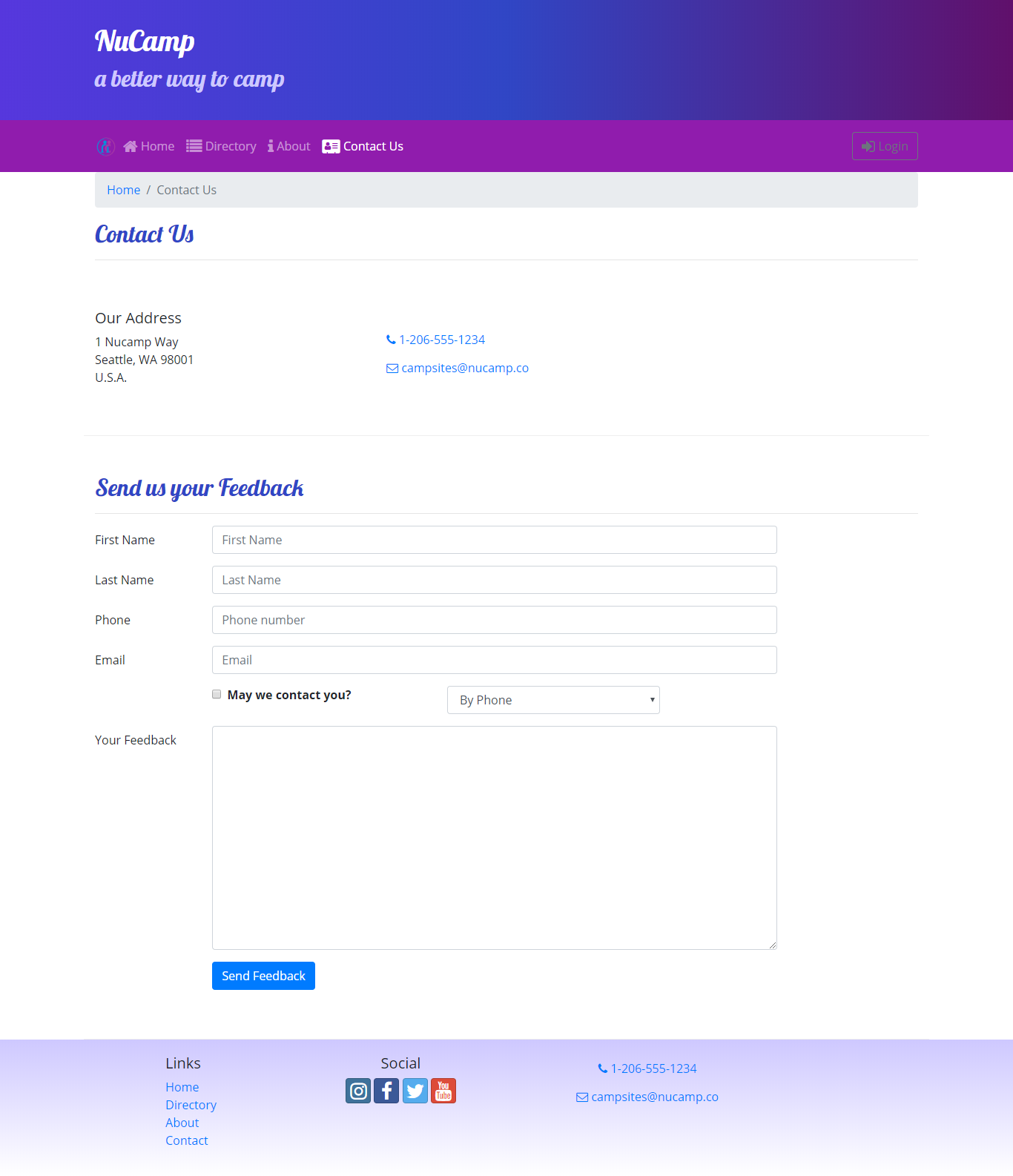 GitHub - Sridevi2014/nucampsitereactapp: react-NucampSite