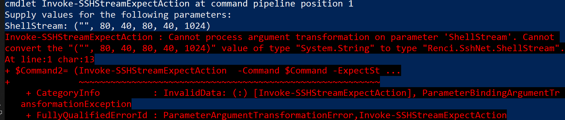 Missing example documentation on ShellStream can't use this command · Issue #245 · darkoperator ...