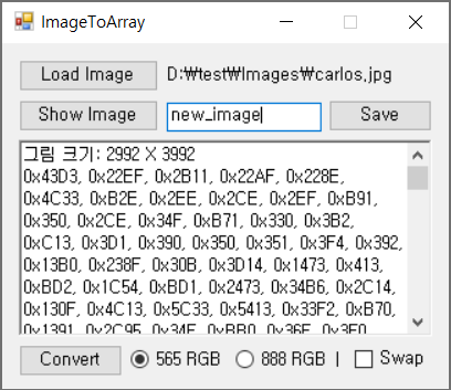 GitHub - NSJ-student/ImageToArray: convert image to RGB565 or RGB888 ...