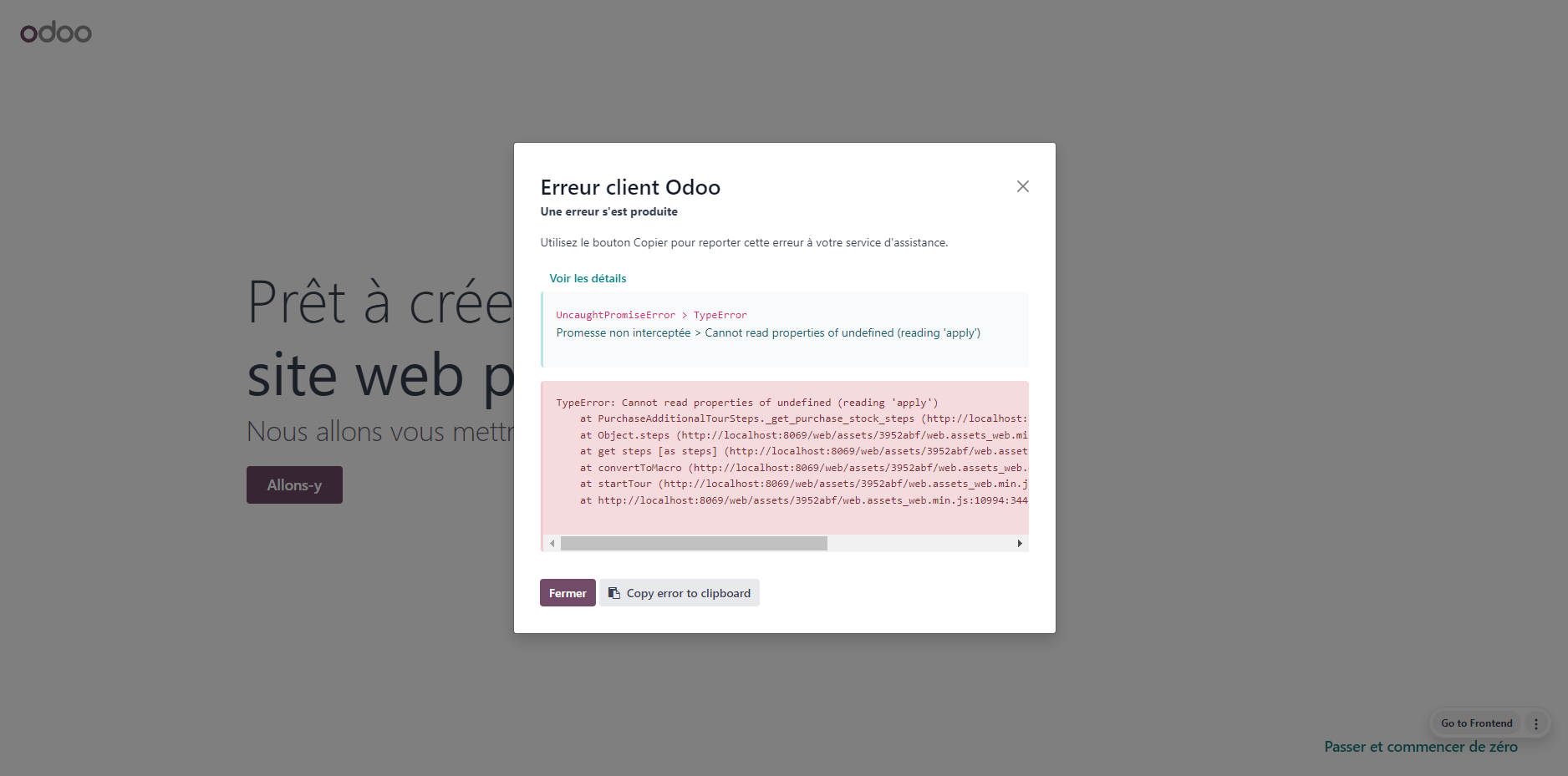 Error after installing modules · Issue #140235 · odoo/odoo · GitHub