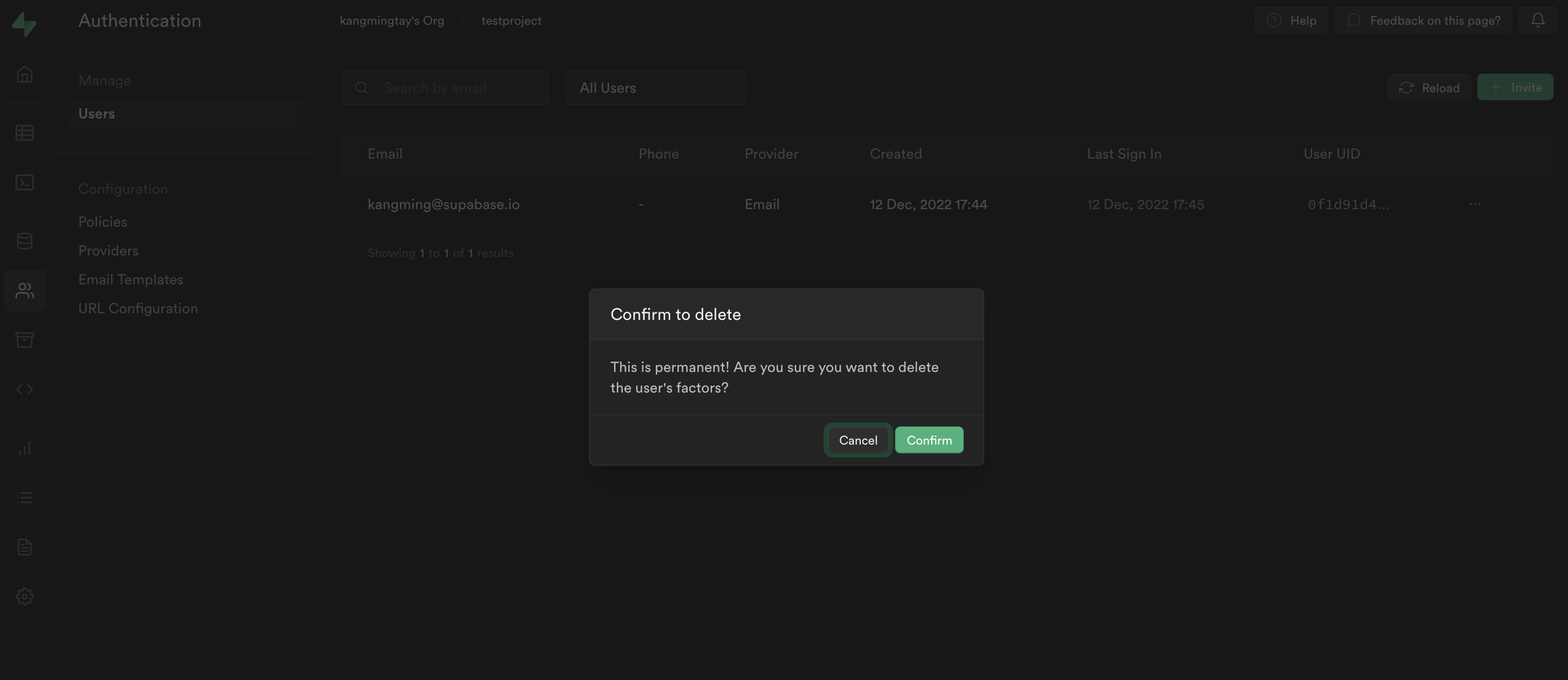Fix Add Dropdown Option To Delete All Factors For A User By Kangmingtay · Pull Request 10955 