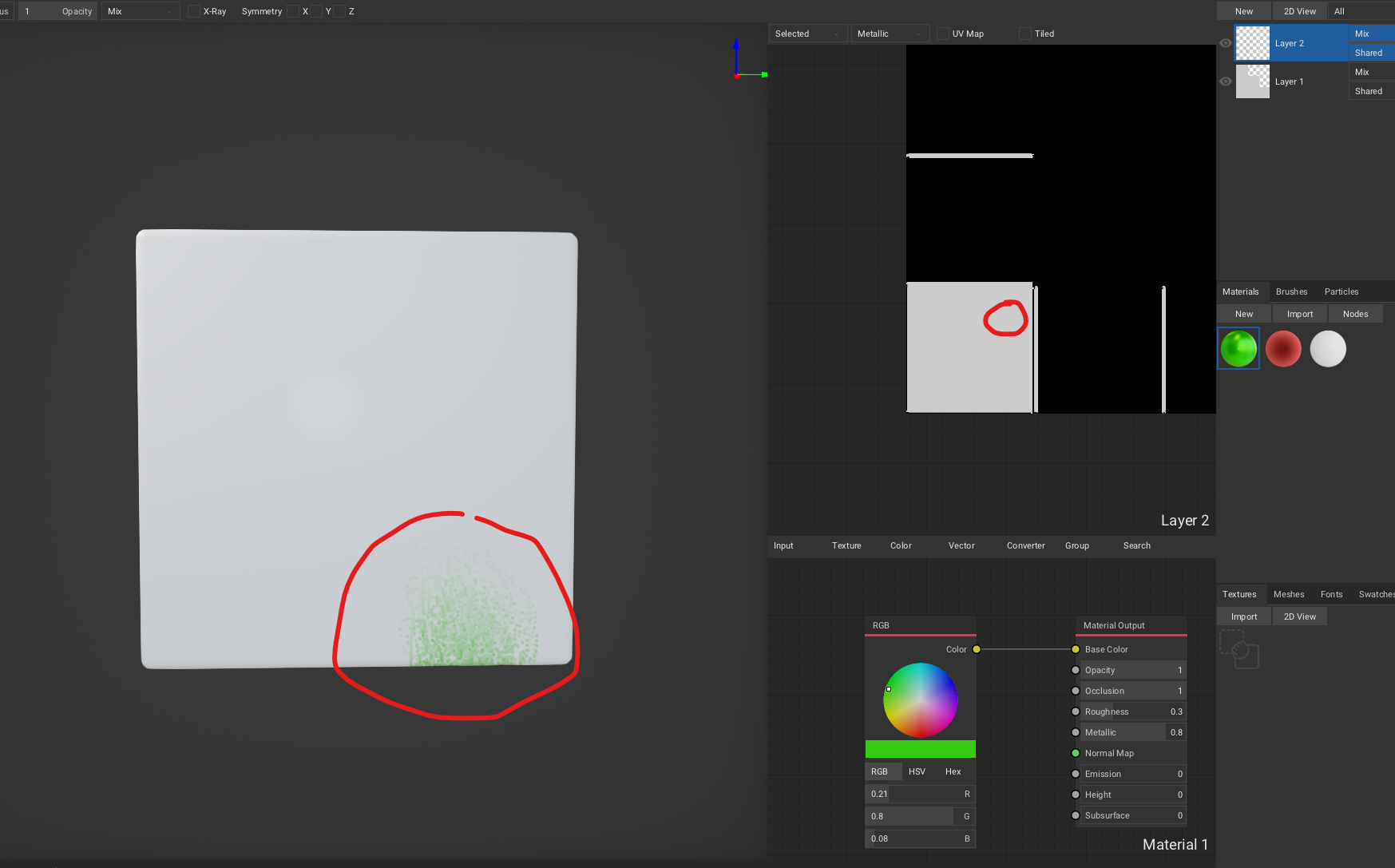Particle tool recolors existing particle paintings on other layers than first one · Issue #926 ...